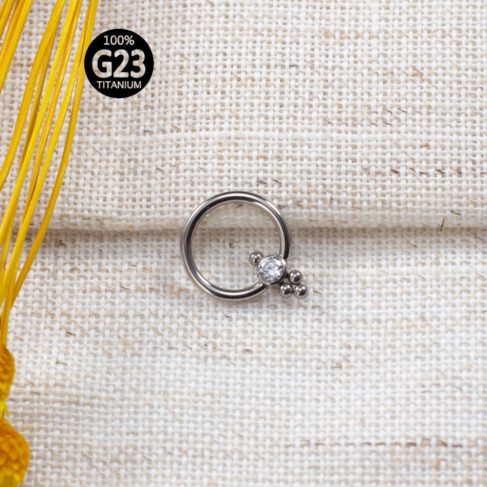 Piercing Argola Aço Cirúrgico Mamilo Zircônia Cravejada - Infinity Piercing